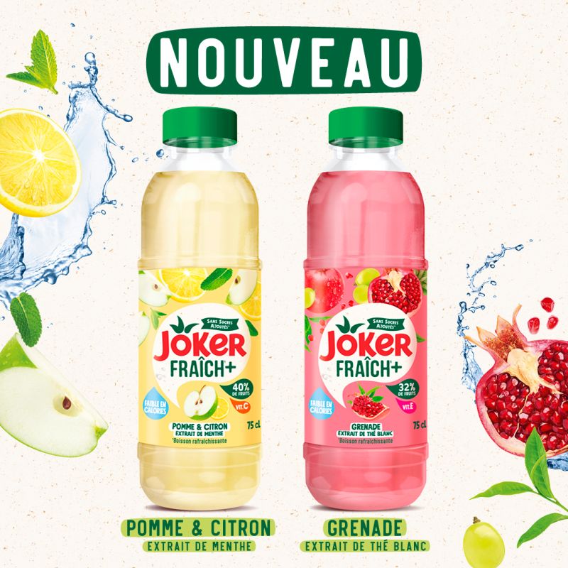 Joker Fraîch+ lance ses jus moins sucrés pour une hydratation pleine de ...
