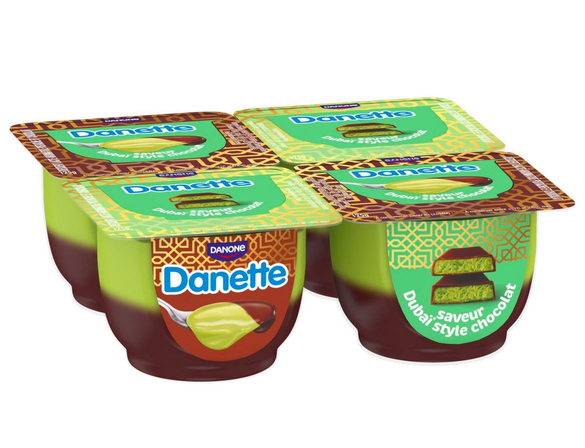 Danette mise sur l'association chocolat pistache avec sa crème dessert ...